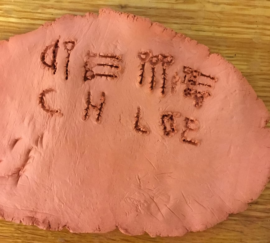 Sixth Grade Writes in Cuneiform