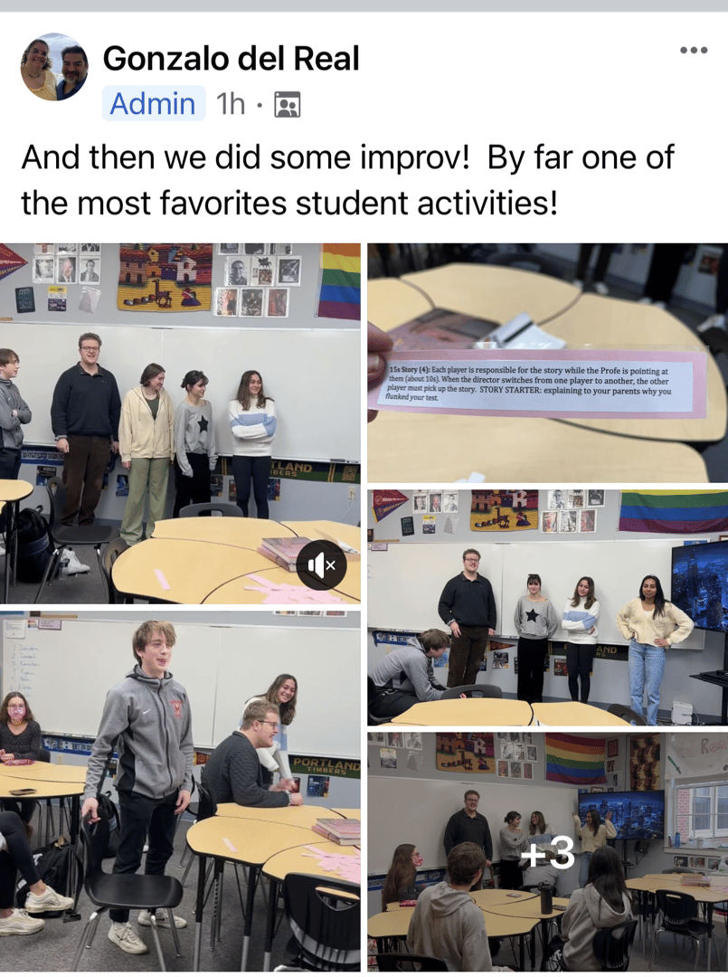 Spanish Classes' Final Projects Get National Social Media Recognition