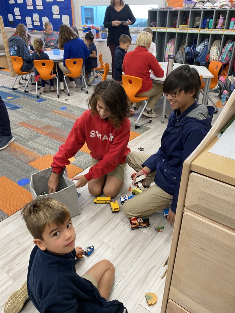 Kindergarten and Seventh Graders Launch their Buddy Relationship